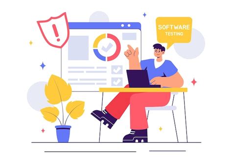 Software Testing Vector Illustration Featuring Application Engineering