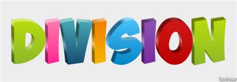 Division Text Effect And Logo Design Word