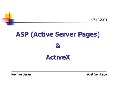 PPT ASP Active Server Pages ActiveX PowerPoint Presentation ID 927554
