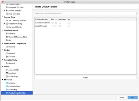 Delete Output Folders MFractor Documentation