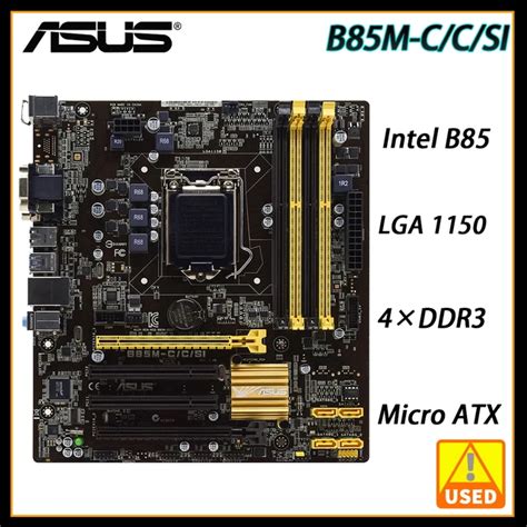 Asus B85m C C Si Socket 1150 Motherboard 1 Serial Com 42 Off
