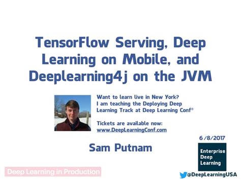 tensorflow serving deep learning on mobile and deeplearning4j on the