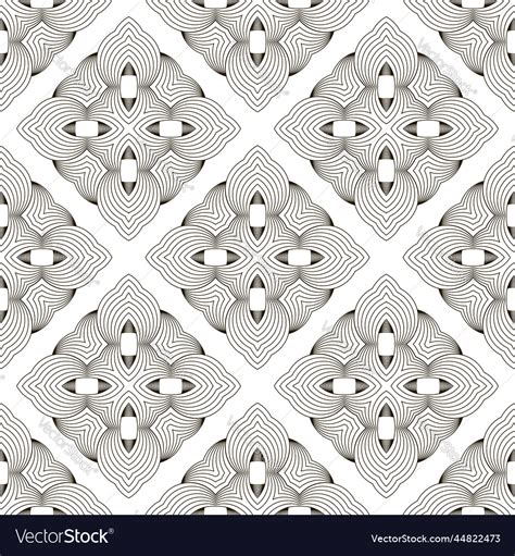 Line Icon Seamless Pattern Isolated On White Vector Image
