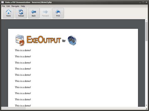 How To Create And View PDF In Apps With ExeOutput For PHP
