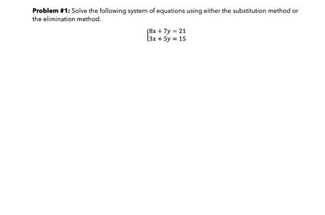 Solved Problem 1 Solve The Following System Of Equations