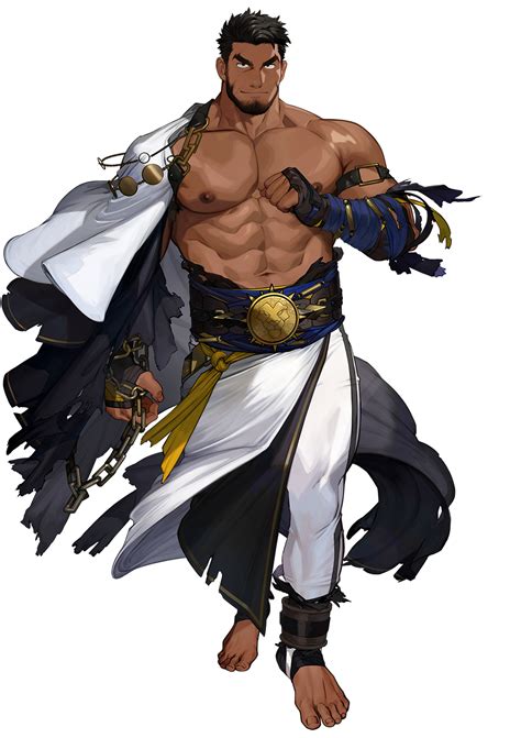 Tarutoru Another Eidos R Highres Official Art Boy Abs Armband Bara Bare Pectorals