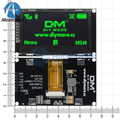 242 Inch Green Oled Lcd Display Ssd1309 128x64 Spiiic Serial Port
