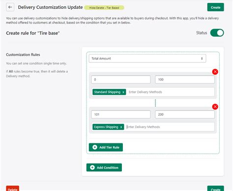Choose Your Customization Rule Types Details