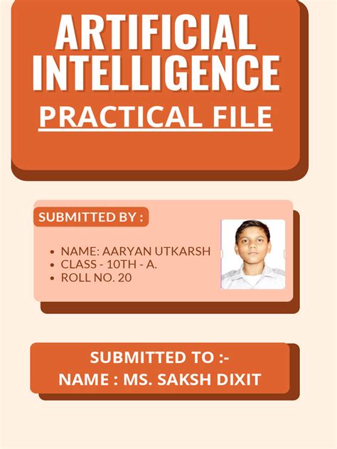 Class 10 Ai Practical File Pdf Pdf