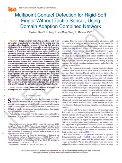 Pdf Multipoint Contact Detection For Rigid Soft Finger Without Tactile Sensor Using Domain