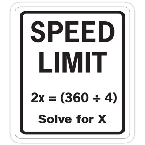 speed limit math equation stickers by trends redbubble