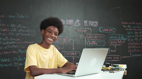 Student Programming And Coding System While Girl Enter In Metaverse