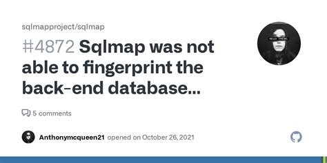Sqlmap Was Not Able To Fingerprint The Back End Database Management System · Issue 4872