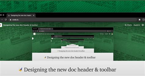 Designing The New Doc Header And Toolbar