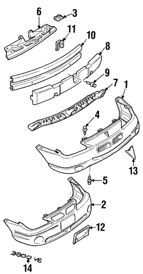 Bumper And Components Front For 1997 Pontiac Grand Prix My Gm Part