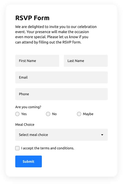 Create Rsvp Form Template For Squarespace [free Plugin]