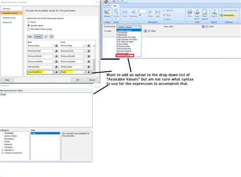Custom Parameter In Report Builder Microsoft Qanda