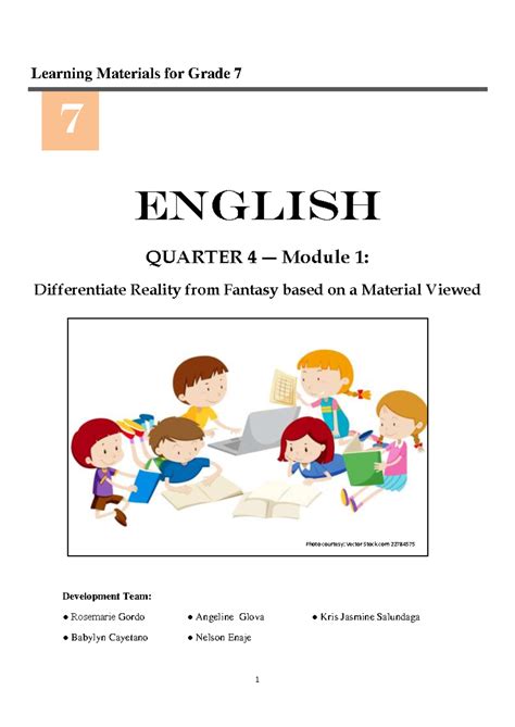 learning materials for grade 7 viewing skills english quarter 4