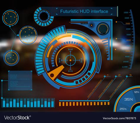 Graphic Touch User Interface Hud Royalty Free Vector Image