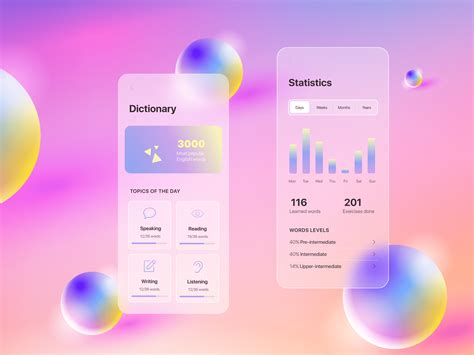 Glassmorphism Mobile App UI On Behance