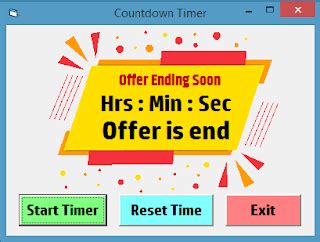 How To Create A Countdown Timer In Visual Basic