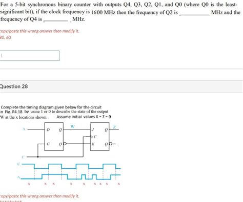 Solved For A 5 Bit Synchronous Binary Counter With Outputs