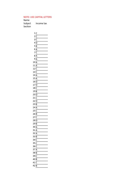 exam answer sheet pdf computers