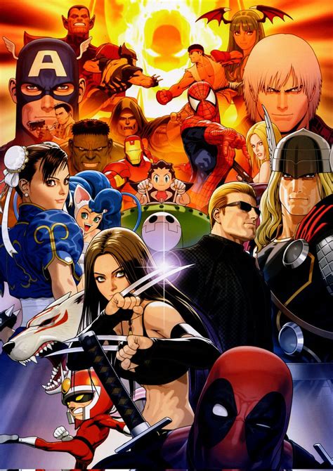 🔥 Marvel Vs Capcom 3 Poster Artwork By Toshiaki Mori Shinkiro Marvel Streetfighter