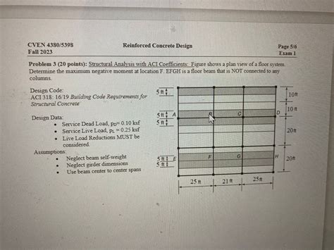 problem 3 20 points structural analysis with aci