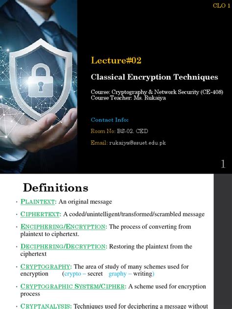 lecture 02 classical encryption techniques download free pdf