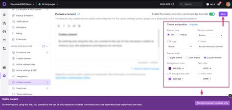 Configuring Cookie Consent