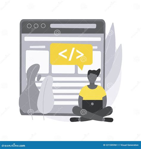 Single Page Application Abstract Concept Vector Illustration Stock Vector Illustration Of