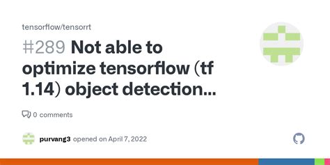 not able to optimize tensorflow tf 1 14 object detection model graph