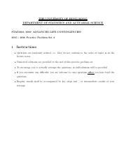 Practice Problem Set Pdf THE UNIVERSITY OF HONG KONG DEPARTMENT OF STATISTICS AND ACTUARIAL