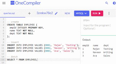 Best Free Online Sql Compiler Websites