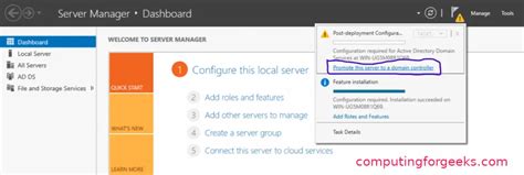 Install Active Directory Domain Services In Windows Server ComputingForGeeks