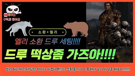 디아블로2 레저렉션 엘리 소환드루 드루이드 떡상 한번 가즈아 Youtube