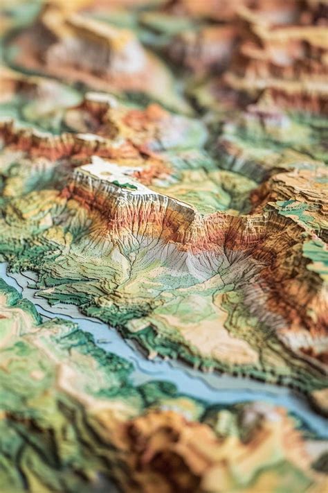 3d Gis Map Of A River Canyon Showcasing Elevation Erosion Patterns And
