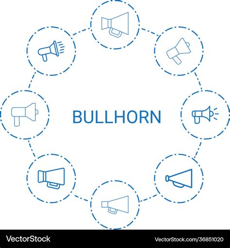 Bullhorn Icons Royalty Free Vector Image Vectorstock