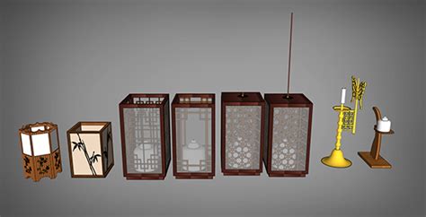 전통 등 세트 좌등 죽문양등 전통등 촛대