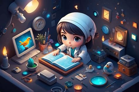 Premium Photo Very Detailed Tiny Cute Doctor