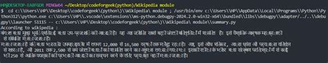 Wikipedia Python An In Depth Guide Codeforgeek