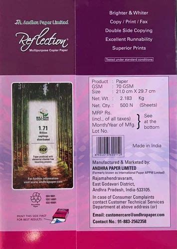 70 Gsm Reflection Multi Purpose A4 Copier Paper At Rs 280 Ream In Pune Id 2851777638133