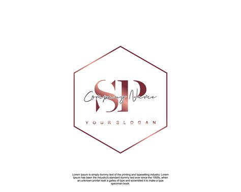 Initial Letter SP Feminine Logo Beauty Monogram And Elegant Logo Design Handwriting Logo Of