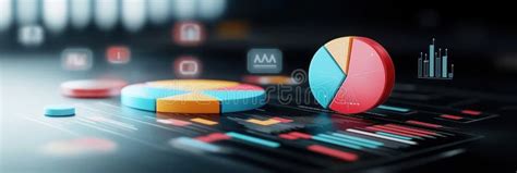 Colorful Pie Charts Graphs Showcase Customer Data Analysis Modern