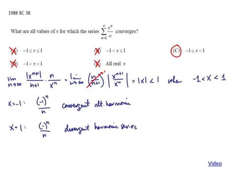 Ap Calculus Bc Series Multiple Choice Solutions Pptx