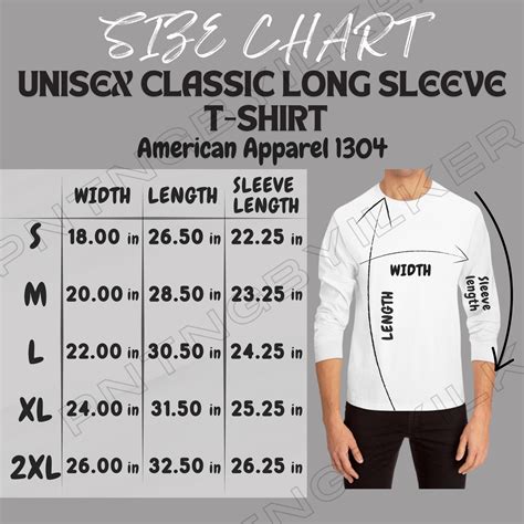 Mens Sleeve Size Chart