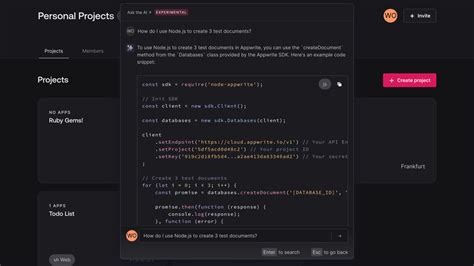 Assistant Docs Appwrite