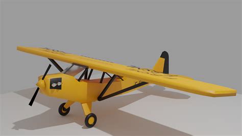 3d Piper Cub Airplane Turbosquid 2030399
