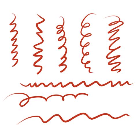 물결선 마커 빨간색 곡선 일러스트 파도선 빨간 만화 물결 선 Png 일러스트 및 Psd 이미지 무료 다운로드 Pngtree